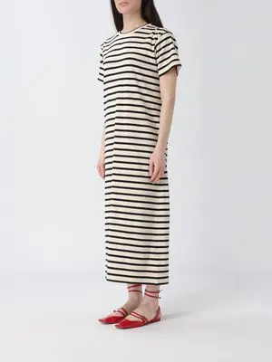 JIL SANDER Striped T-shirt Maxi Dress - Blue