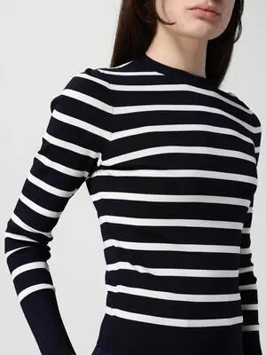 Ralph Lauren Striped Silk Blend Crewneck Sweater