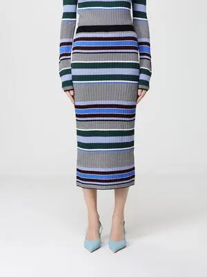 Pinko Striped Knit Midi Skirt