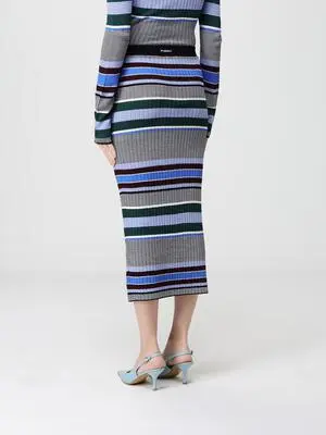 Pinko Striped Knit Midi Skirt