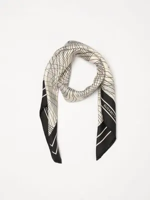 Elisabetta Franchi Printed Silk Scarf - Black