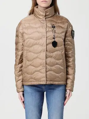 BLAUER. Padded Nylon Down Jacket - Beige