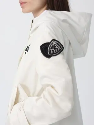 BLAUER. Hooded Jacket With Logo - White