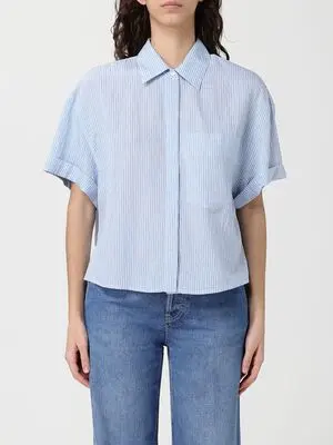 DONDUP Striped Shirt With Classic Collar - Brown