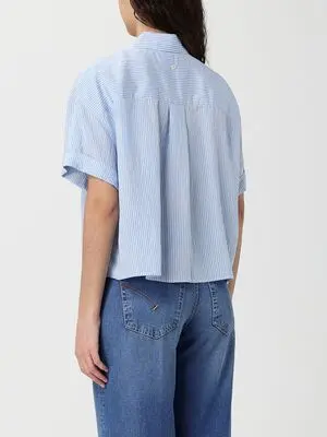 DONDUP Striped Shirt With Classic Collar - Brown