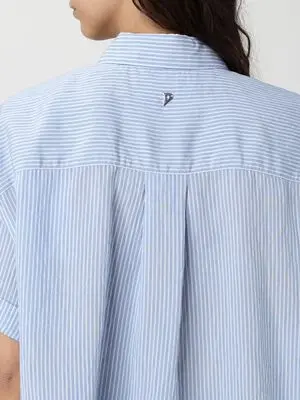 DONDUP Striped Shirt With Classic Collar - Brown