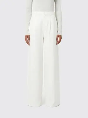 Max Mara Palazzo Trousers In Cotton And Linen - White