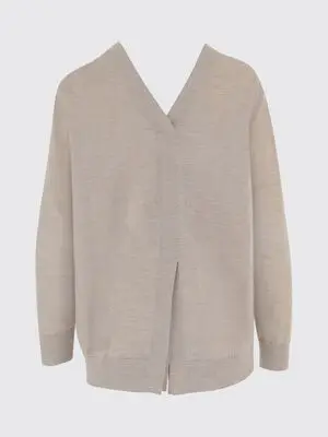 SA SU PHI V-neck Fine Knit Sweater - Beige