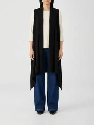SA SU PHI Sa Su Phi Long Cashmere And Silk Vest Black