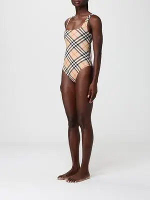 Burberry Vintage Check Print Polyamide One-piece Swimsuit - Sand