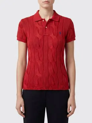 Polo Ralph Lauren Cable Knit Polo Shirt - Red