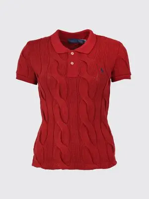 Polo Ralph Lauren Cable Knit Polo Shirt - Red
