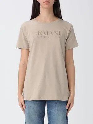 Armani Exchange Embellished Logo T-shirt - Sand