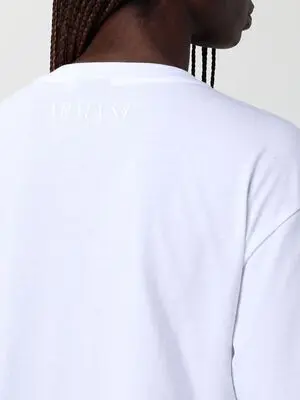 Armani Exchange T-shirt With Gold Ax Logo - White