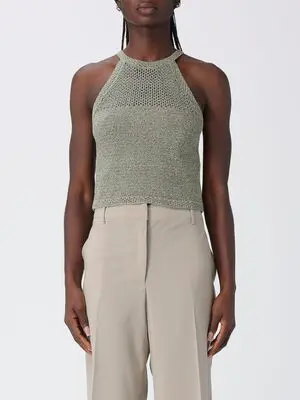 Armani Exchange Cropped Halter Top - Kaki
