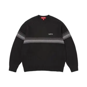 Supreme Raised Stripe Sweater - Black