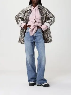 GANNI Leopard Print Jacket - Milk