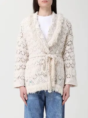 Alanui Knitted Cardigan With Belt - Cream