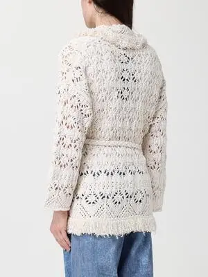 Alanui Knitted Cardigan With Belt - Cream