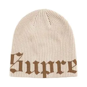 Supreme Old English Printed Beanie - Grey