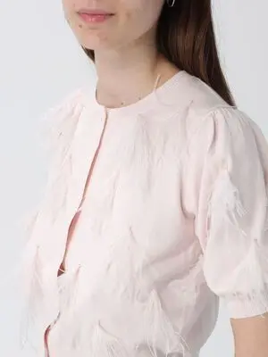 TWINSET Feather Embellished Cardigan - Pink