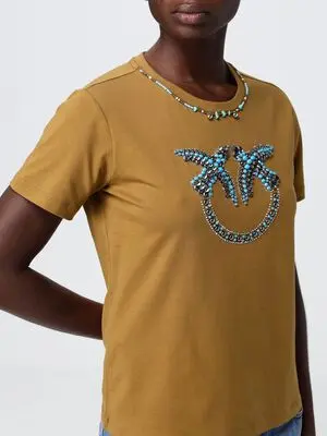 Pinko Embellished T-shirt - Brown