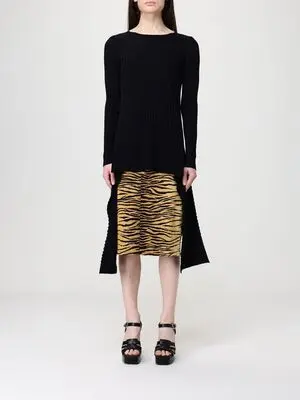 Moschino Ribbed Pullover With Asymmetrical Slits
