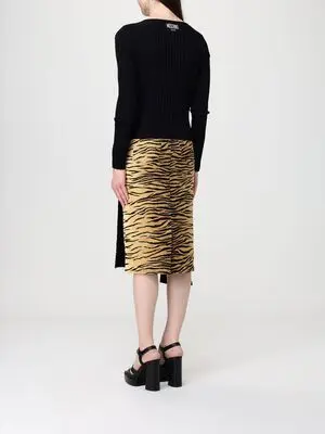 Moschino Ribbed Pullover With Asymmetrical Slits
