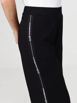 EA7 Jersey Wide Leg Pants - Black