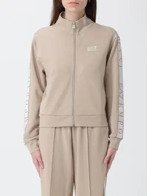 EA7 Zip Through Sweatshirt - Beige
