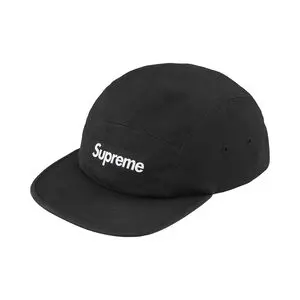 Supreme Washed Chino Twill Camp Cap - Black