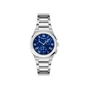 FERRAGAMO Elliptical Chronograph Watch - Silver