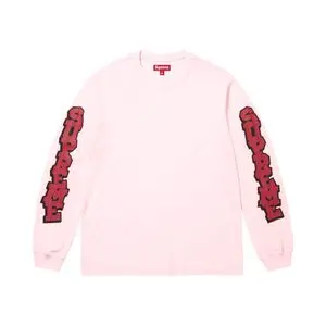 Supreme Cracked Sleeve Long-sleeve Top - Pink