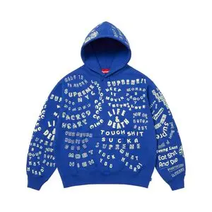 Supreme Too Deadly Hooded Sweatshirt - Blue