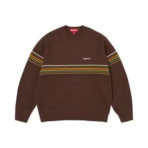 Supreme Striped Sweater - Brown