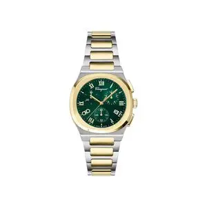 FERRAGAMO Elliptical Chronograph Watch - Gold