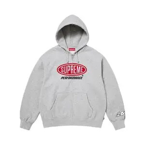 Supreme Performance Zip Up Hooded Sweatshirt - Grey