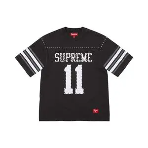 Supreme Studded Short-sleeve Top - Black