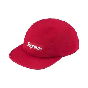 Supreme Washed Chino Twill Camp Cap - Red