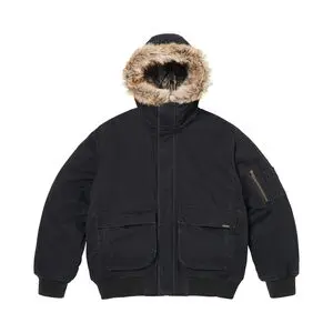 Supreme Reversible Faux Fur Hooded Work Jacket