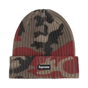 Supreme Overdyed Camo Beanie - Red