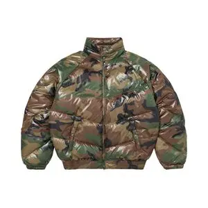 Supreme X Schott Glossy Puffer Jacket - Brown