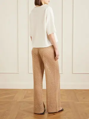 ALLUDE Cashmere Sweater With Draped Sleeves