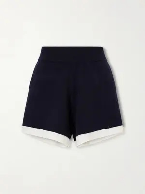 ALLUDE Cashmere Relaxed Fit High-waisted Shorts - Black