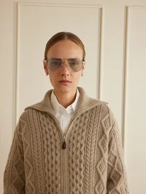 Cartier Santos De Aviator-style Sunglasses