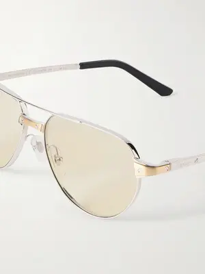 Cartier Santos De Aviator-style Sunglasses