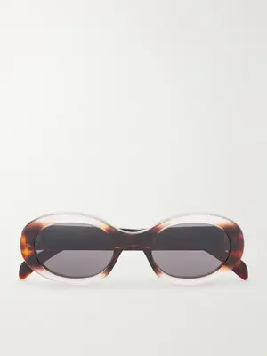 Celine Triomphe Oval Sunglasses - Red
