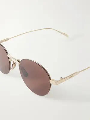 Celine Oro Round-frame Sunglasses - Gold
