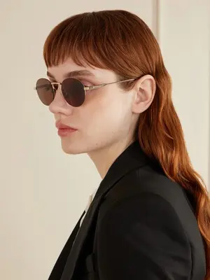 Celine Oro Round-frame Sunglasses - Gold