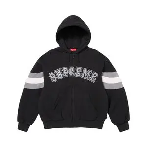 Supreme Filled Zip Up Hooded Sweatshirt - Black